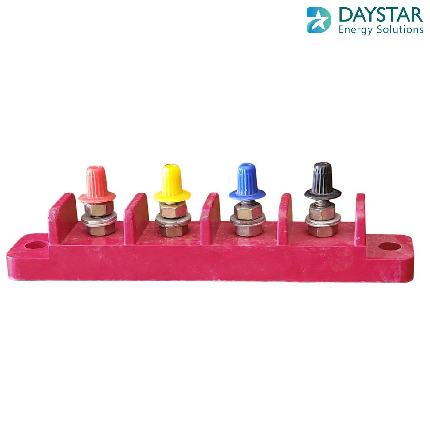 100 Amp 4 Pole Red Standard Connection Plate with Red, Yellow, Blue ...