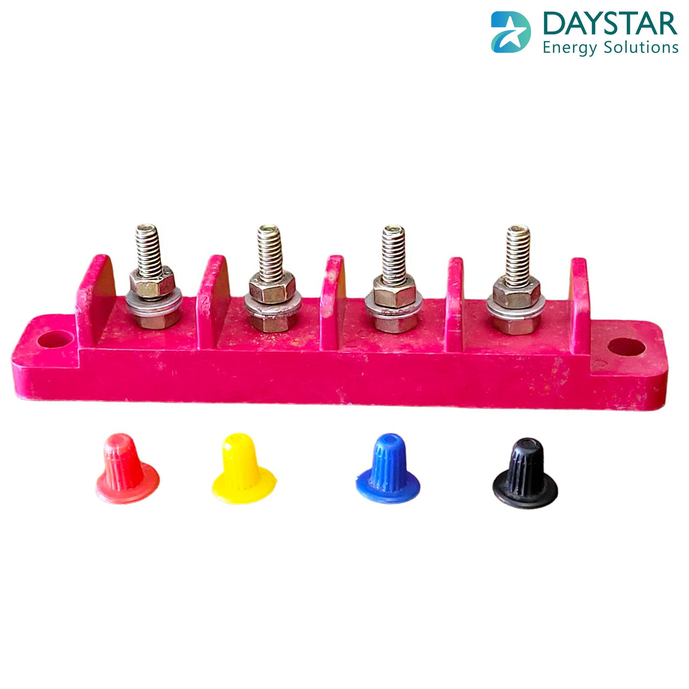 100 Amp 4 Pole Red Standard Connection Plate with Red, Yellow, Blue ...