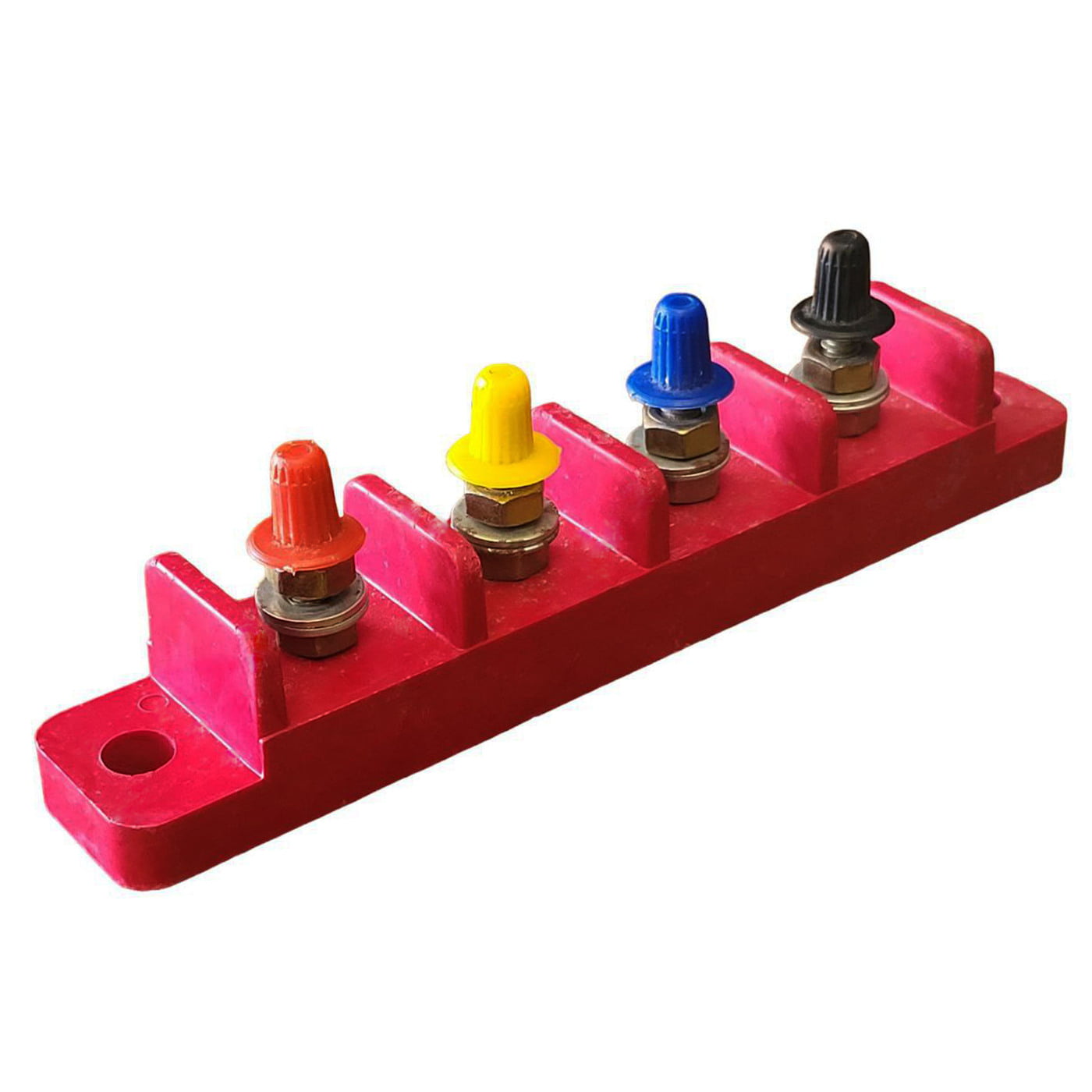 100 Amp 4 Pole Red Standard Connection Plate with Red, Yellow, Blue ...
