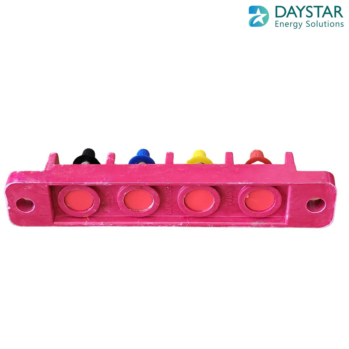 100 Amp 4 Pole Red Standard Connection Plate with Red, Yellow, Blue ...