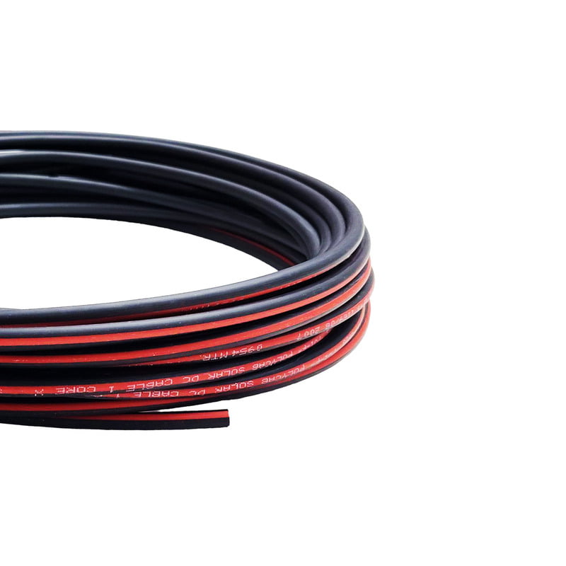 6 sq.mm DC Cable (Black with Red Stripe)