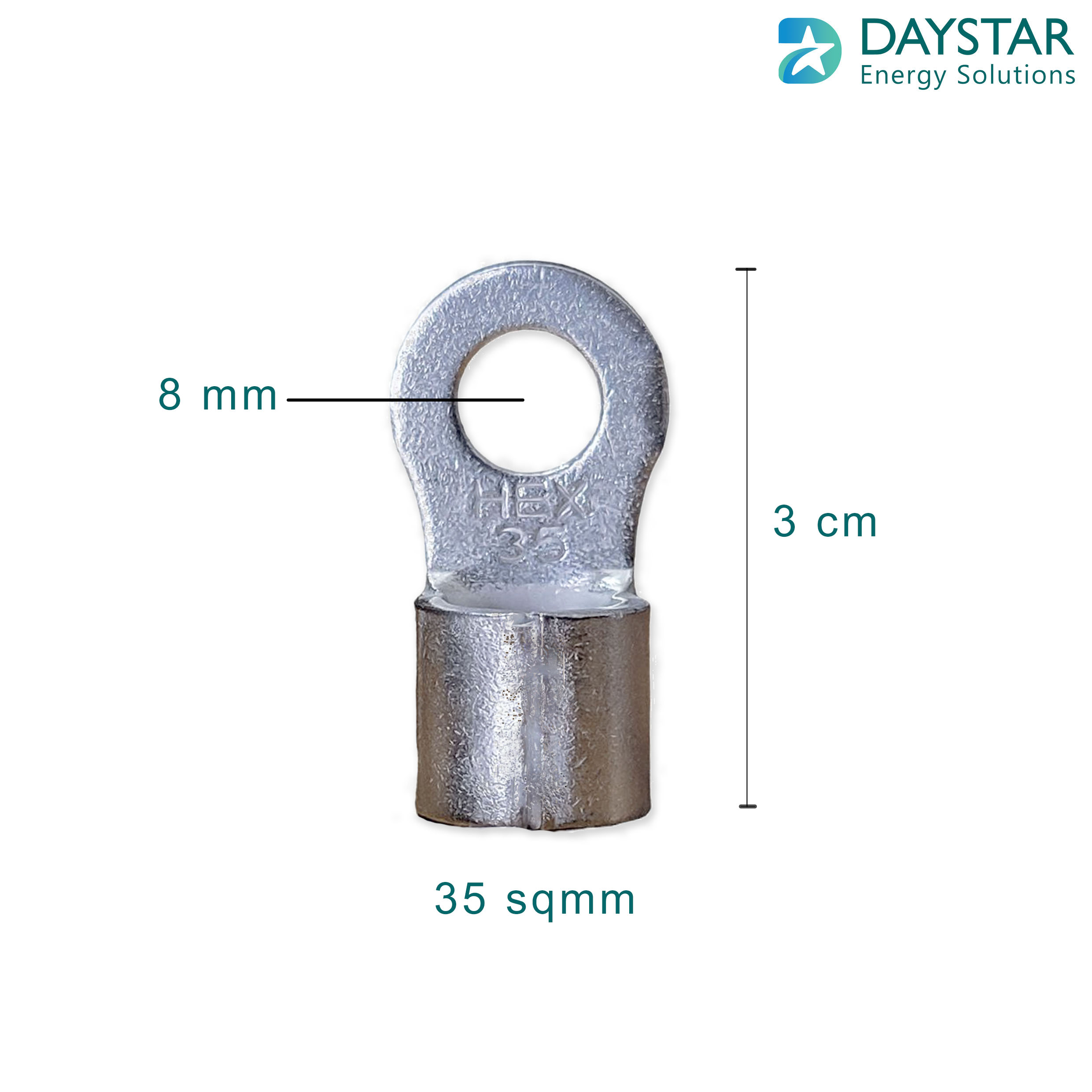 35 sq.mm Ring Type Copper Cable Lugs - 1 Nos | HR-7038