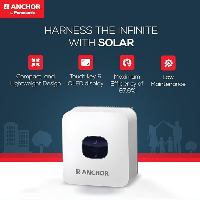 Anchor Panasonic 5kW On-Grid Solar Inverter 3 Phase| 5KTL3X (White)