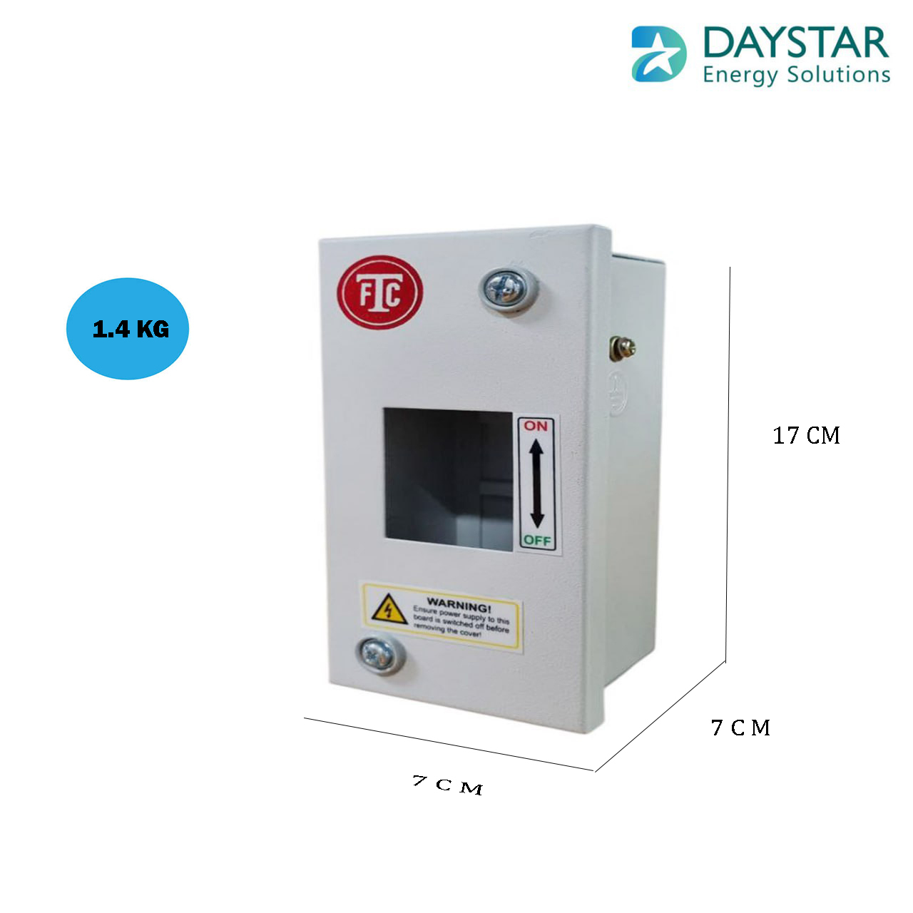 2-Way Metal MCB Box (FTC) Weatherproof DB Box Suitable for Outdoor use