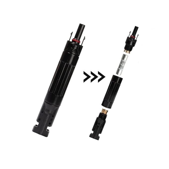 MC-4 in-Line Fuse Connector without Fuse ( Pack of 1)