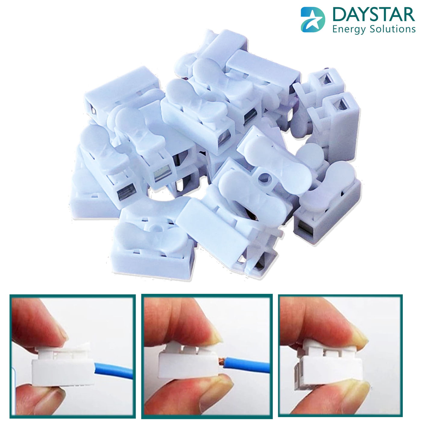 2-Pin Electrical Push Type Cable Connectors – 220V 10A