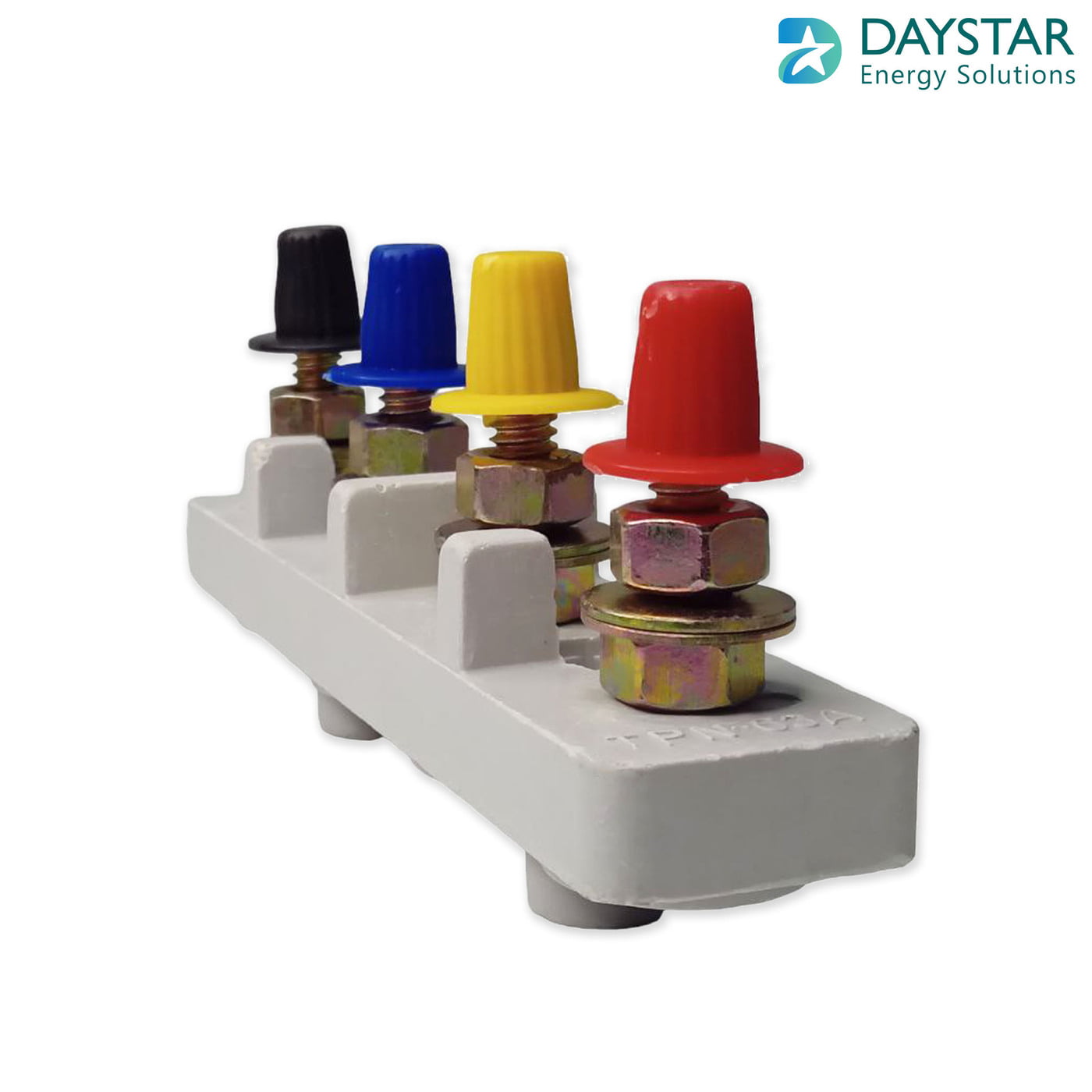 63 Amp 4 Pole Silver Standard Connection Plate with Red, Yellow, Blue ...