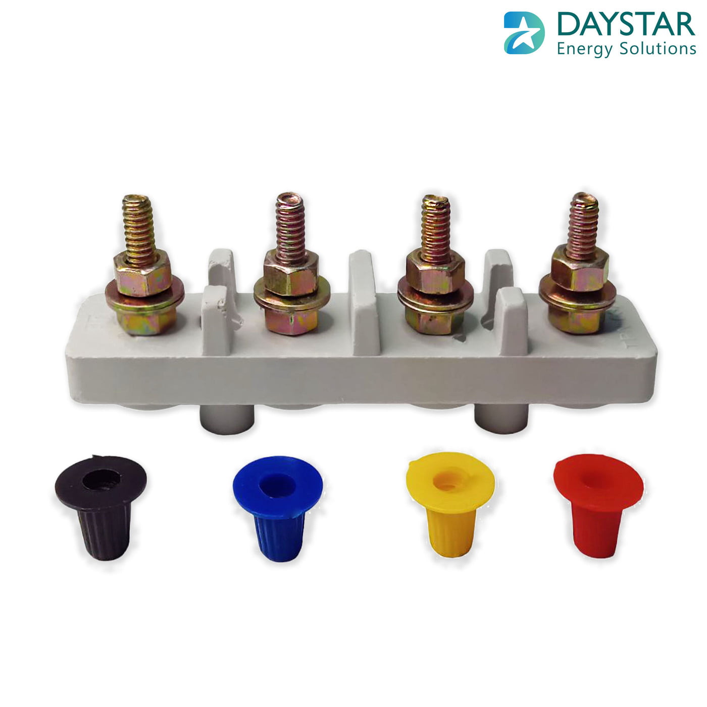 63 Amp 4 Pole Silver Standard Connection Plate with Red, Yellow, Blue ...