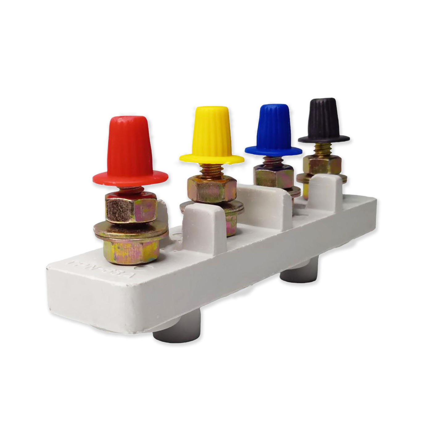 100 Amp 4 Pole Grey Standard Connection Plate with Red & Black Cap