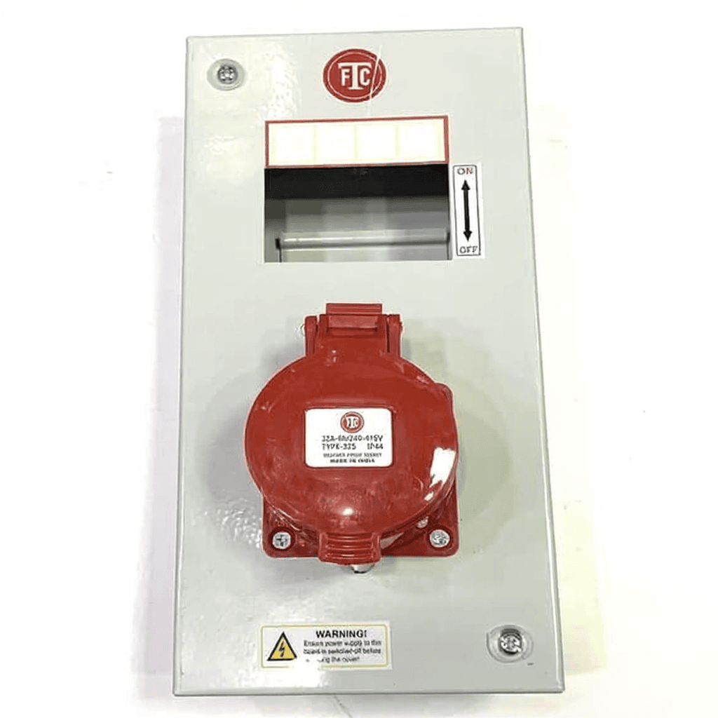 5 Pin/32A Industrial Plug & Socket steel sheet enclosures(without MCB ...