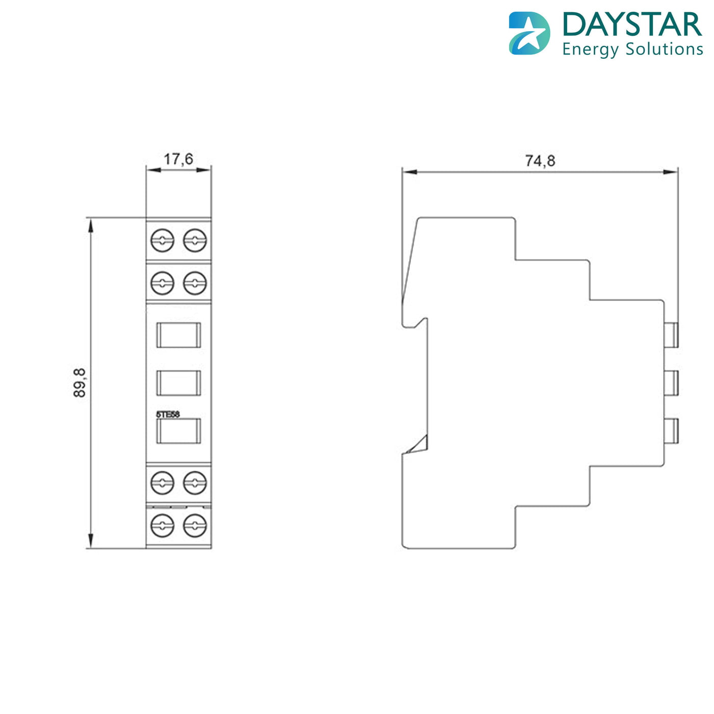 Single Phase LED Indicator Light-Compact 17.5 mm Wide-Integrated Front ...