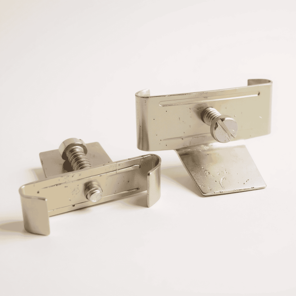 Metal DIN Rail Mount Terminal Blocks End Stopper Screw Type Clamp (1 qty)