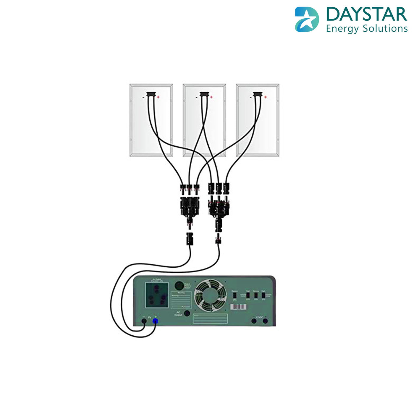 MC4 Branch 3 in 1 T3 Connector with Solar MC4 Connector (1+1 Pair)