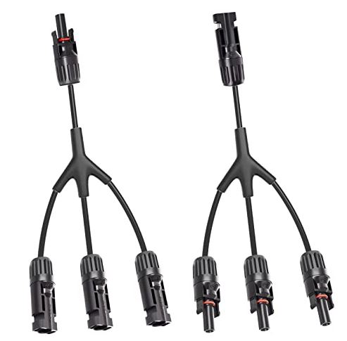 Solar Connectors Y 3 Branch Parallel Adapter Plug for Solar Panels (1 ...